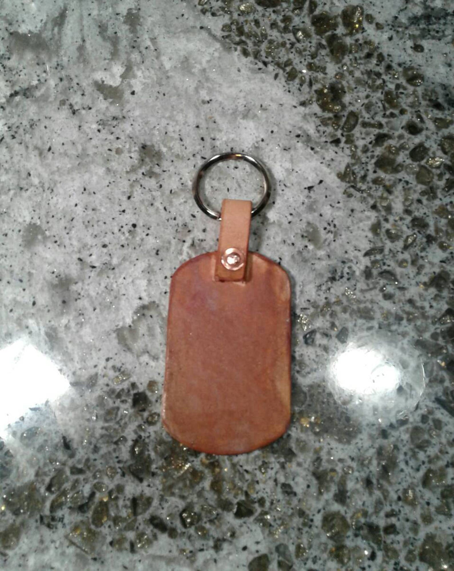 Punisher Leather Hand Tooled Keychain, Made in the USA - Etsy