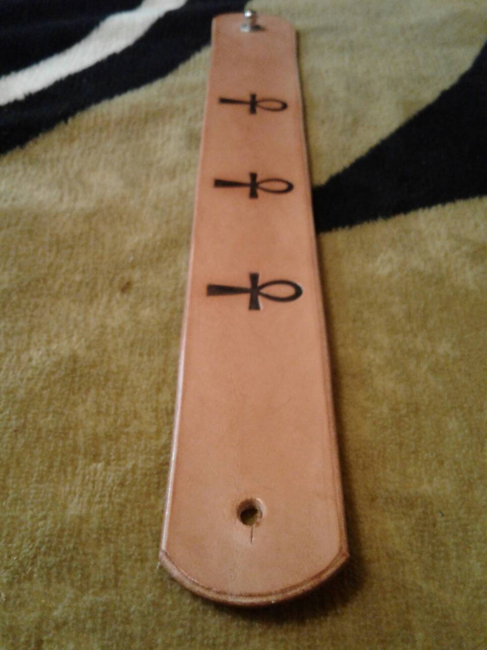 Handmade Ankh Leather Bracelet - Etsy