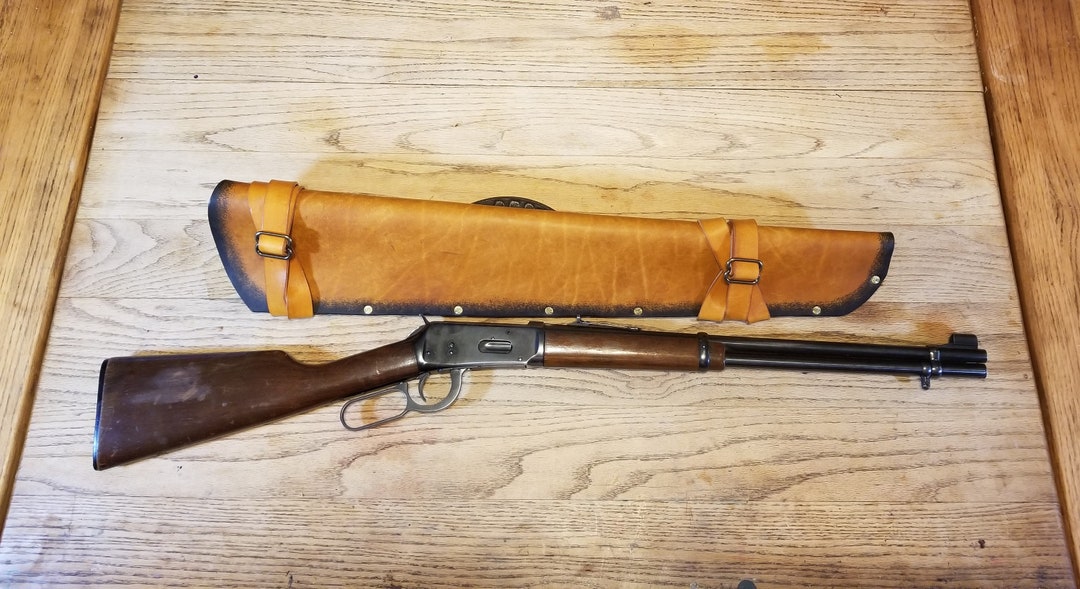 Leather Lever Action Rifle Scabbard Multi Color, Rifle Carrier, Rifle ...