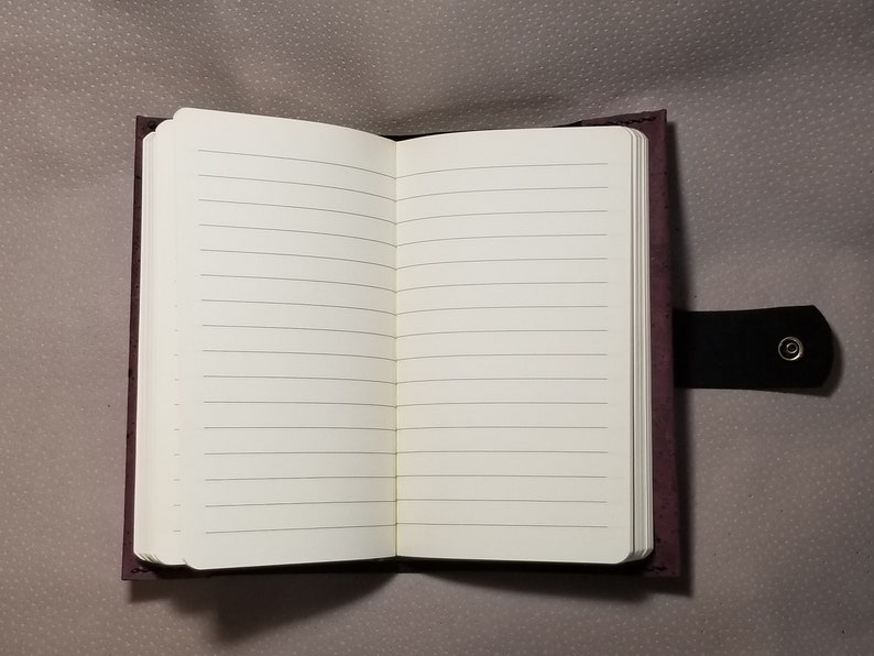 Black With Silver Streaks Cork Fabric Refillable Journal - Etsy