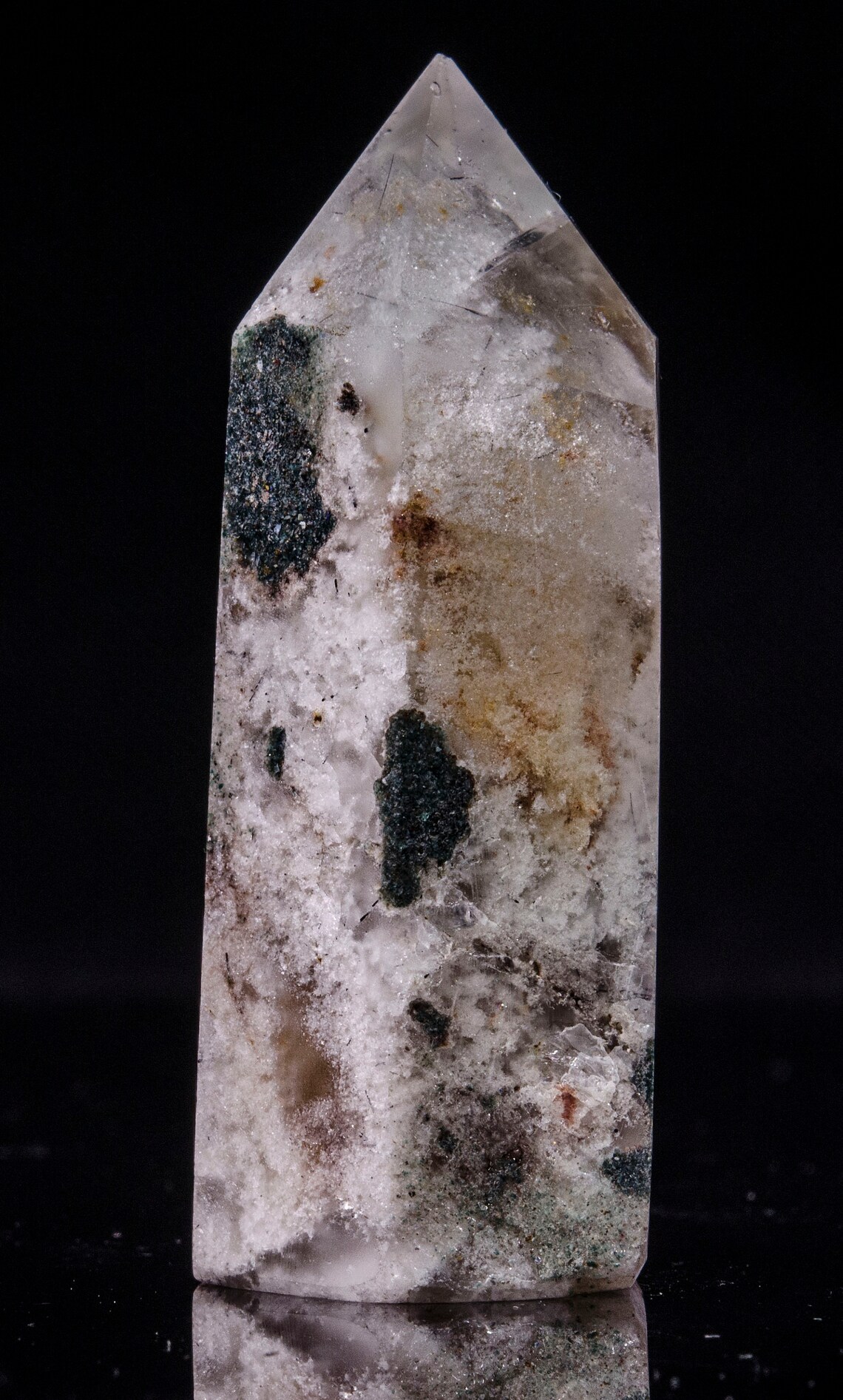 Natural White Phantom Quartz Crystal Tower Point/energy Crystal Quartz ...