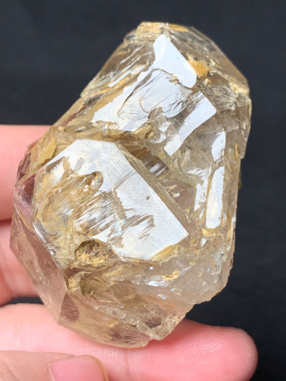 Natural Yellow Mud Skeleton Crystal/scepter Crystal/natural Geometric ...
