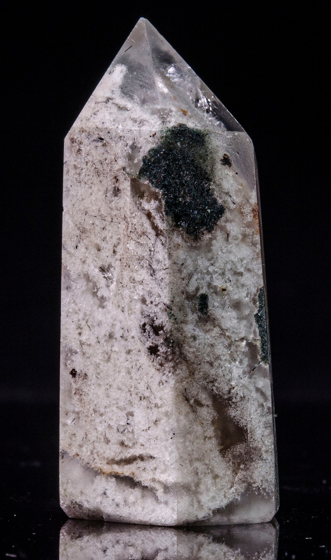 Natural White Phantom Quartz Crystal Tower Point/energy - Etsy