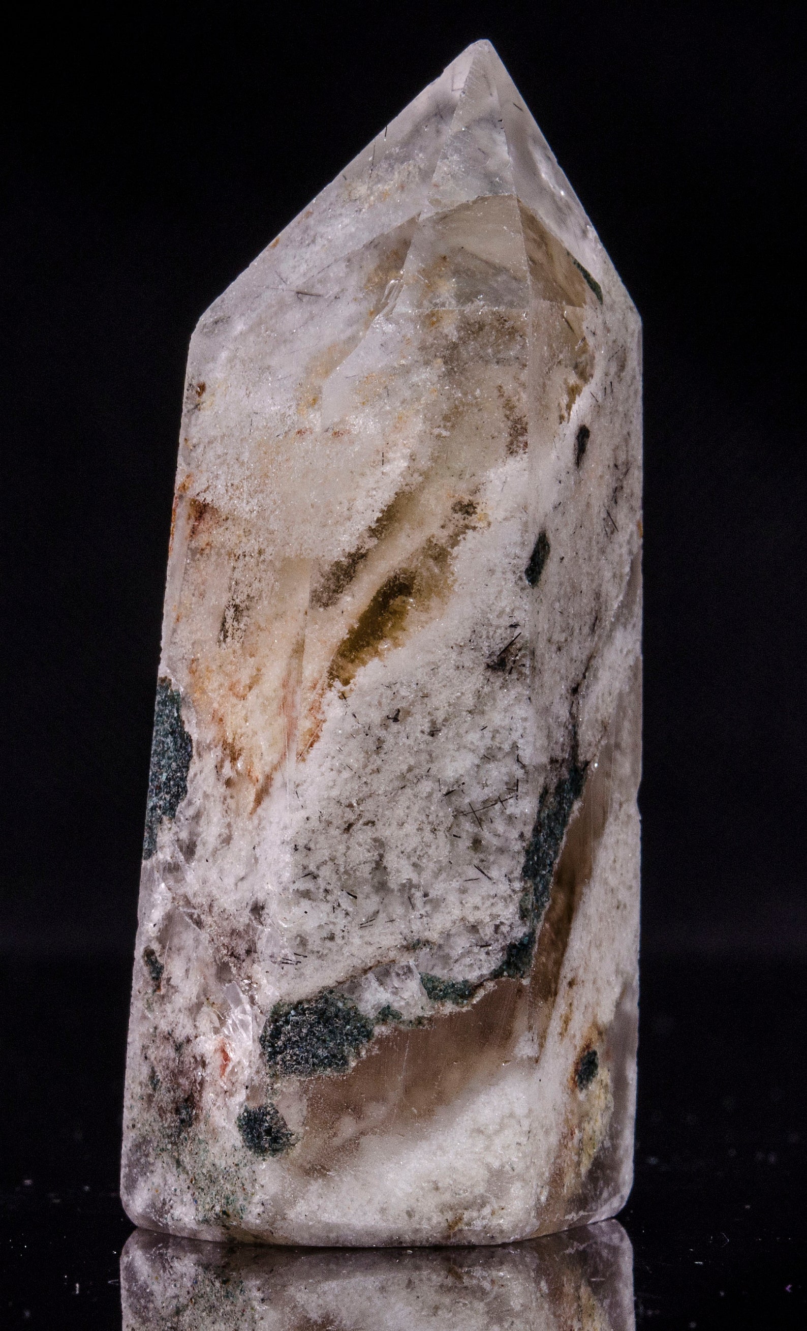 Natural White Phantom Quartz Crystal Tower Point/energy - Etsy