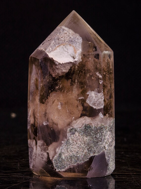 Natural Clear Green Phantom Crystal Quartz Tower/Clear Quartz | Etsy