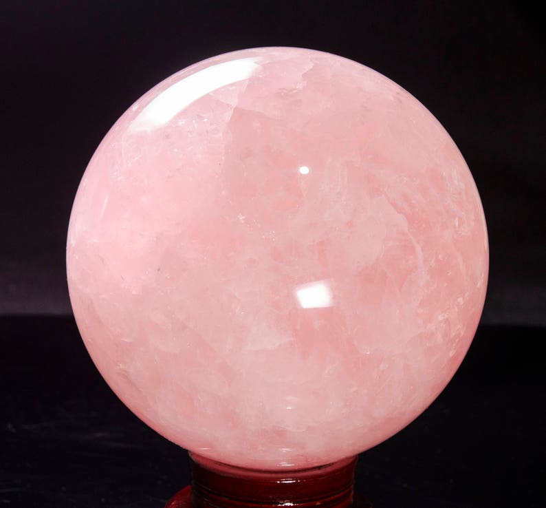 6.8extra Large Rose Quartz Crystal Sphere/pink Rose - Etsy