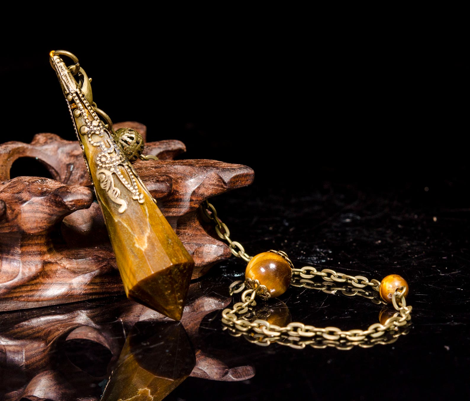 AAAAA Tiger's Eyes Quartz Pendulum/dowsing Tool for Chakra/reiki ...
