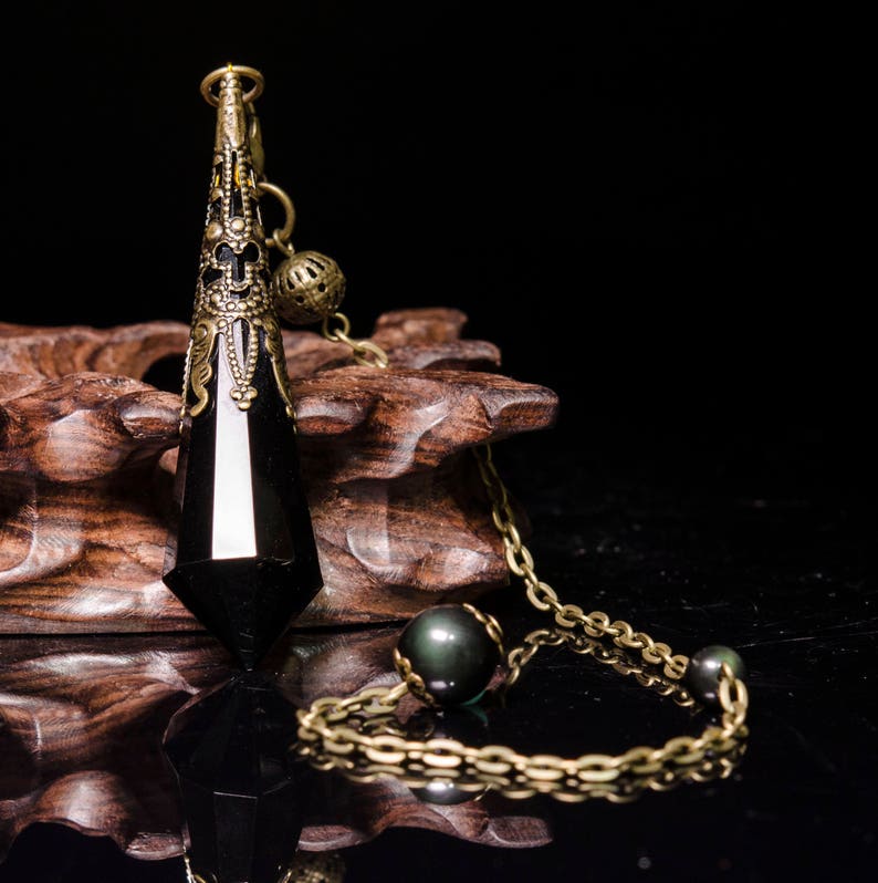 AAAAA Black Obsidian Quartz Pendulum/dowsing Tool for - Etsy