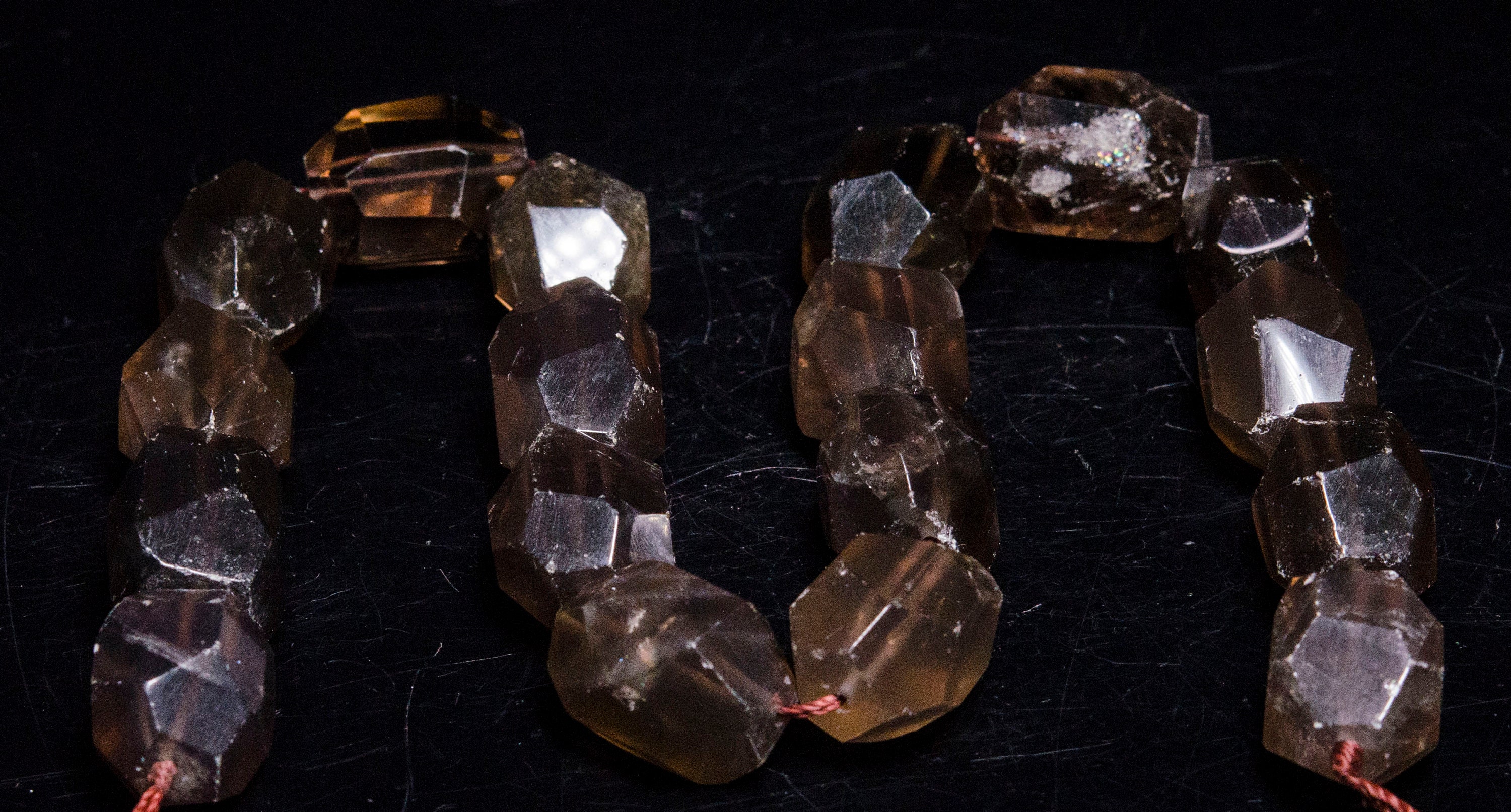 Full Strand Natural Smoky Crystal Quartz Necklace/Smoky | Etsy