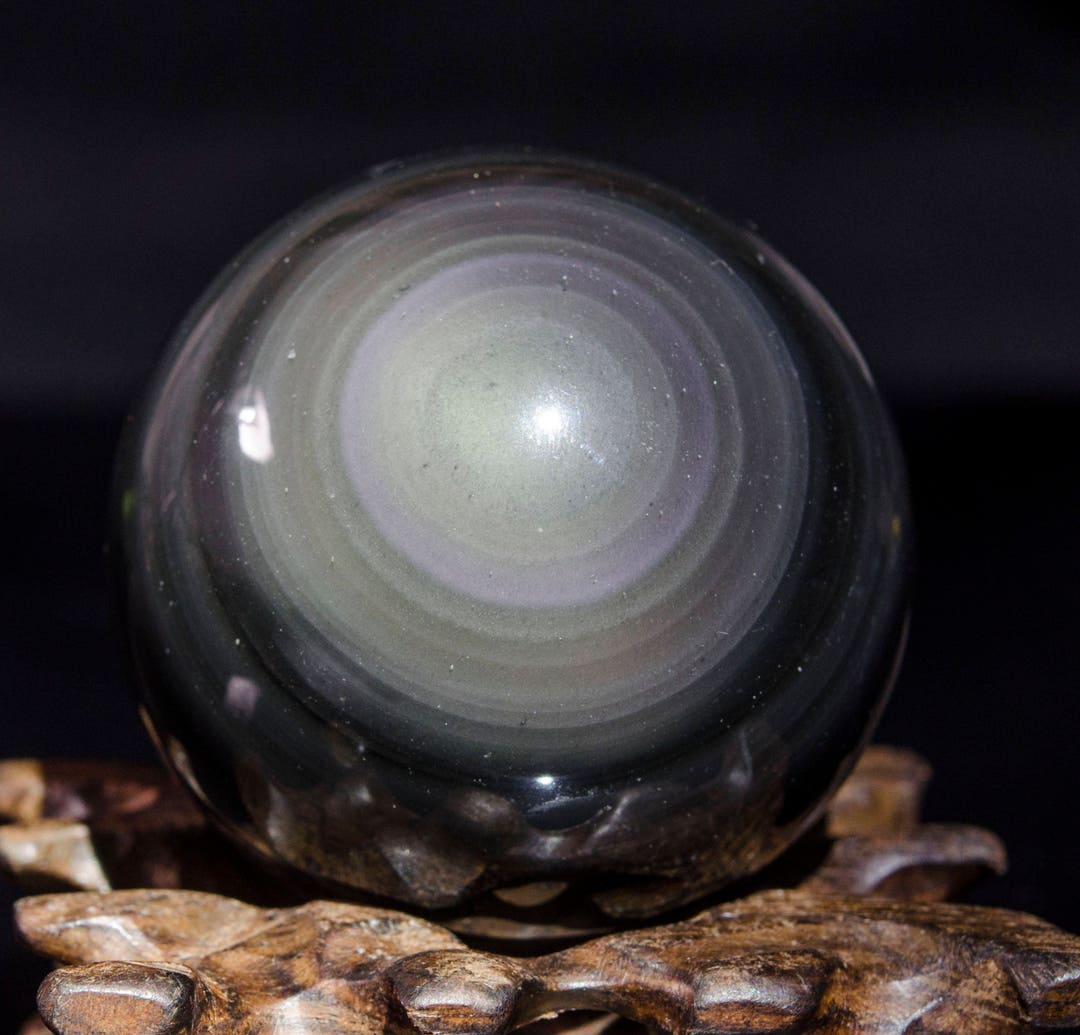 2.16"best Rainbow Obsidian Sphere/rainbow Obsidian Ball/rainbow Eye ...