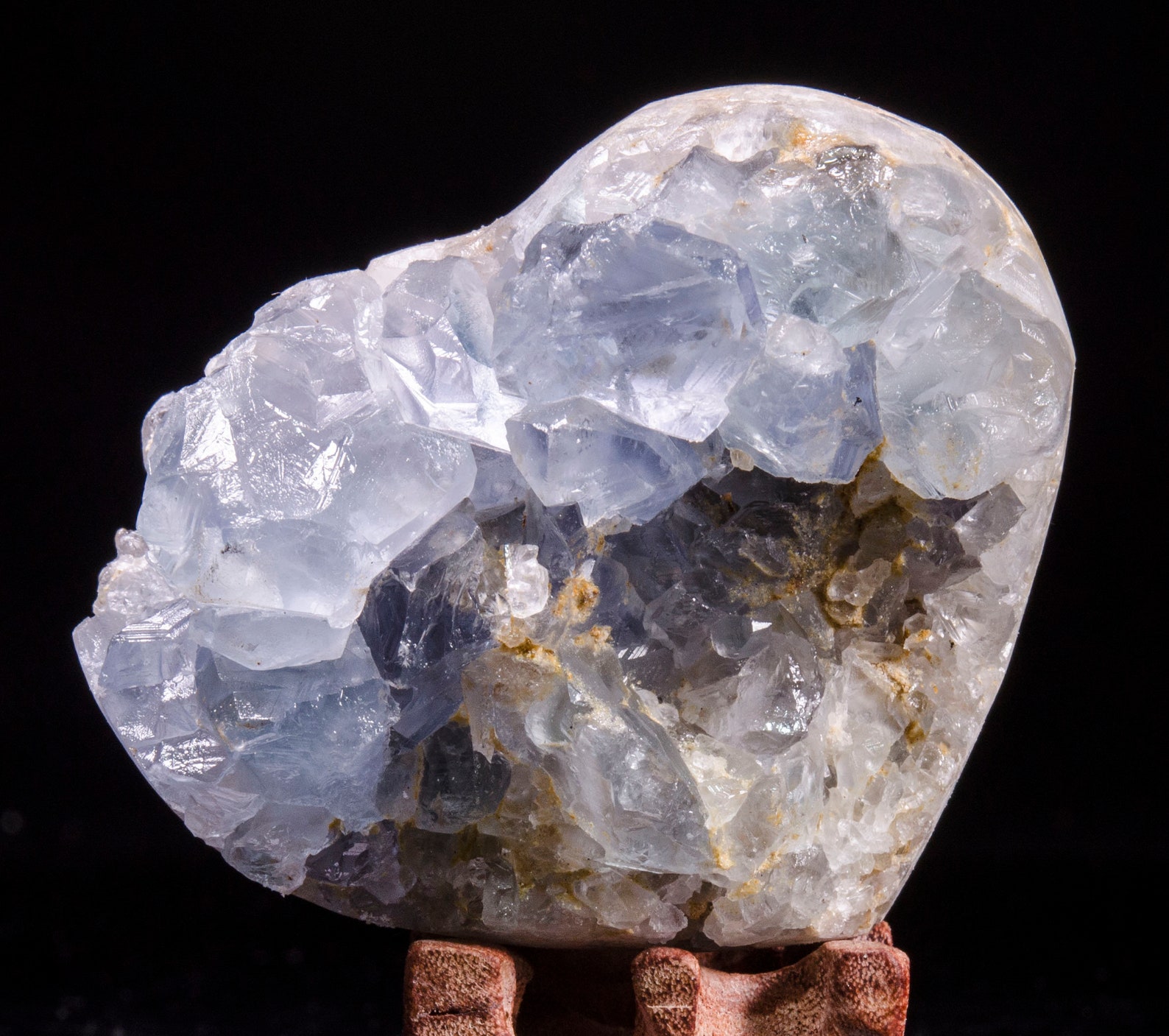 Blue Celestite Heart Geode/ Blue Geode Cluster/celestite Heart/blue ...