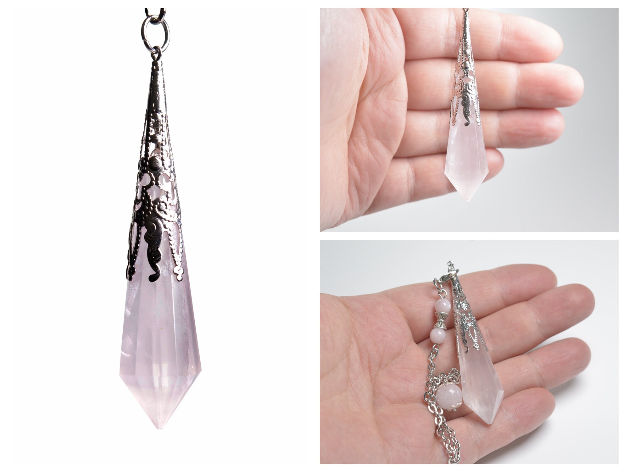 Clear Amethyst Pendulum/dowsing Tool for Chakra/reiki/balancing ...