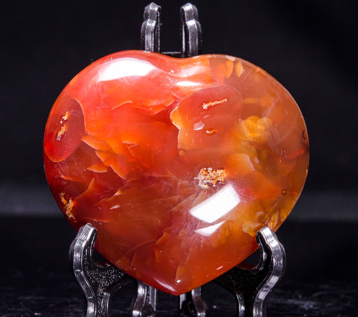 Best Heart Shaped Orange/red Agate Crystal /agate Gem Stone/red Agate ...