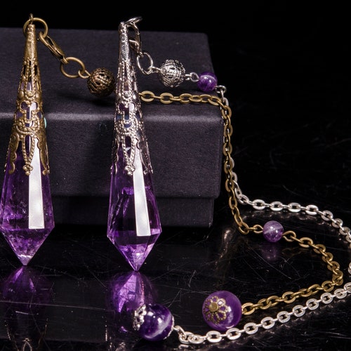 Clear Amethyst Pendulum/dowsing Tool for | Etsy