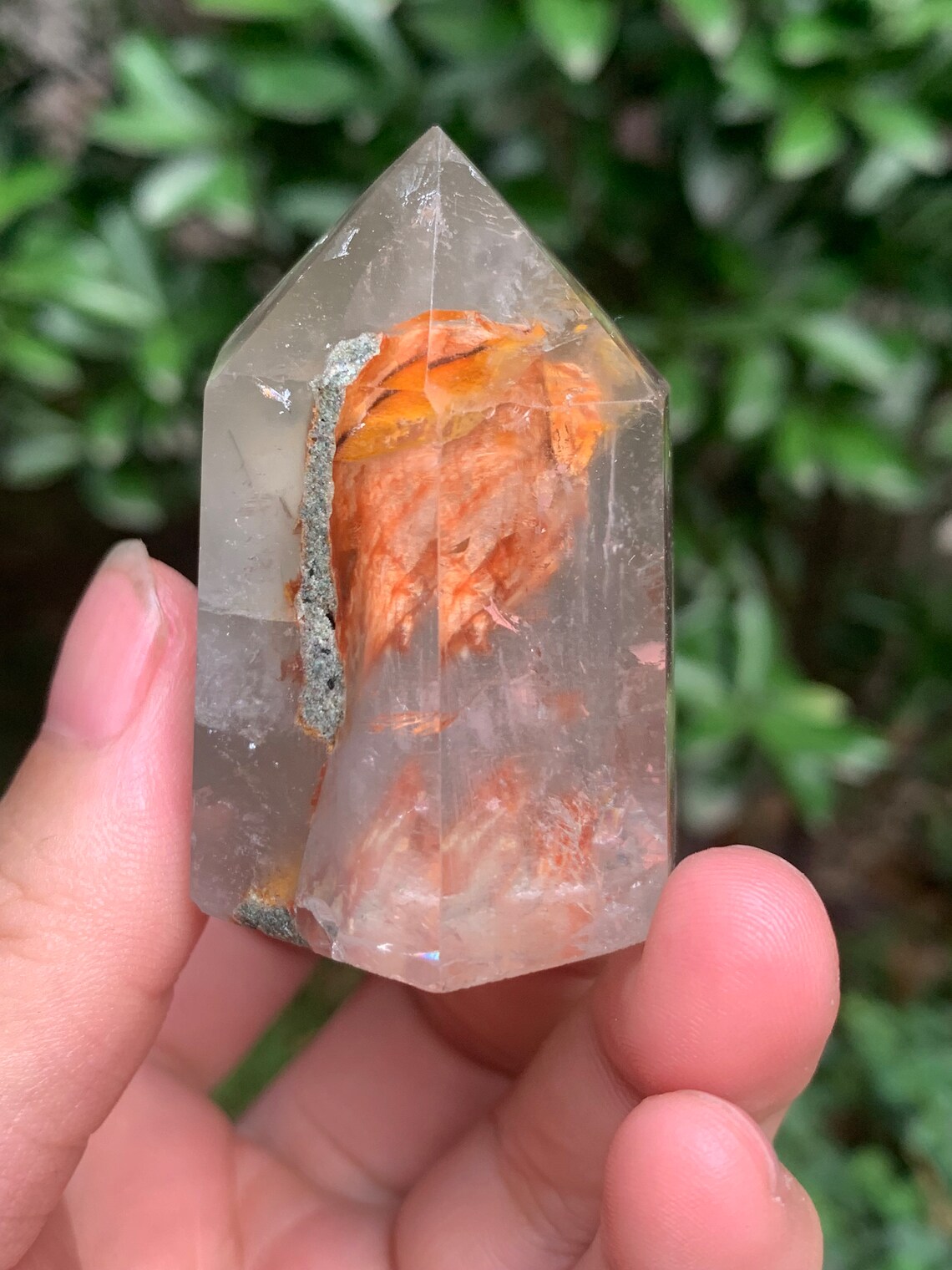 Natural Copper Red Phantom Quartz/healer Garden Crystal/copper Color ...