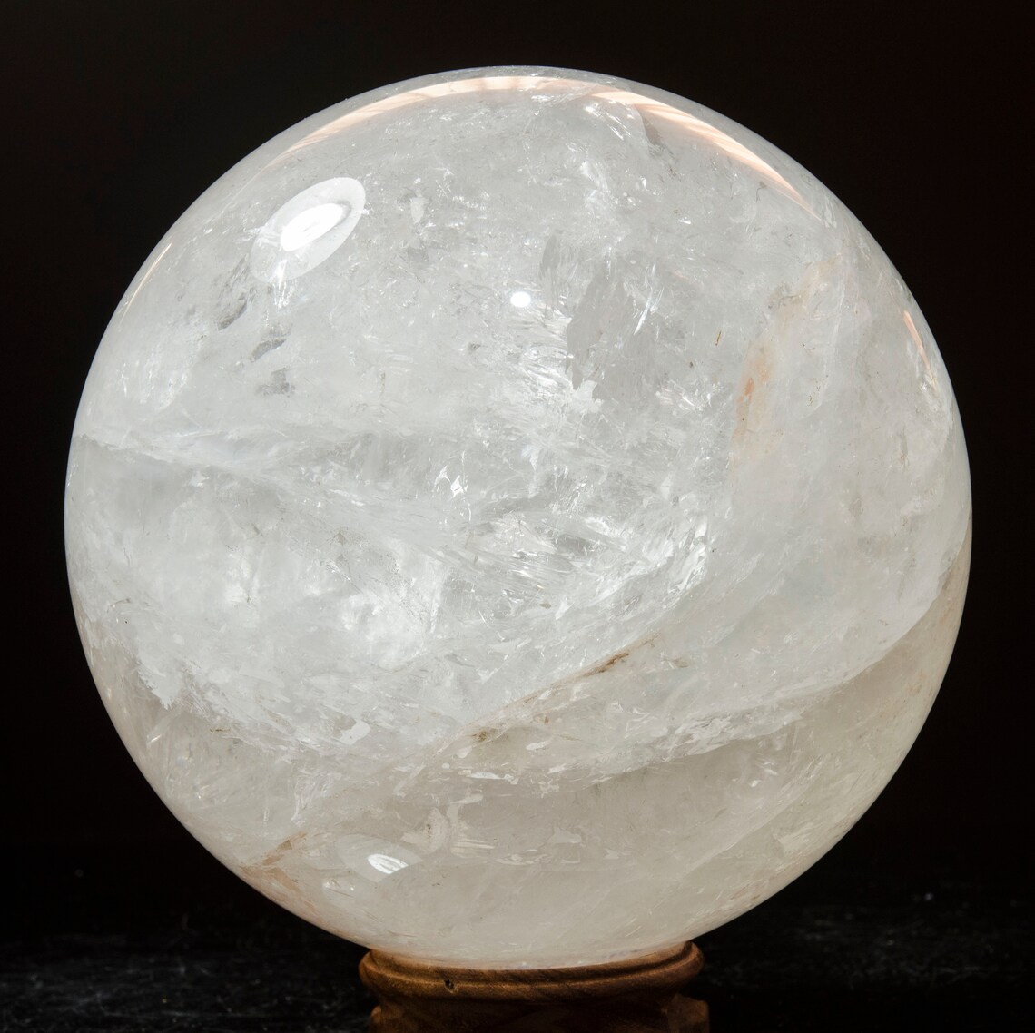 5.8"extra LARGE Natural Best Clear Quartz Crystal Sphere/hand Carved ...