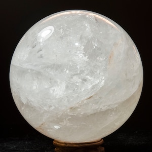 5.8"extra LARGE Natural Best Clear Quartz Crystal Sphere/hand Carved ...