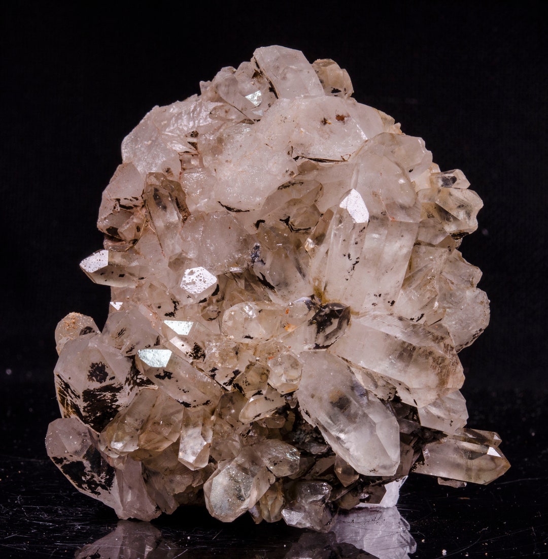 LARGE Clear Crystal Cluster/angel Phantom Amphibole Quartz/yellow ...