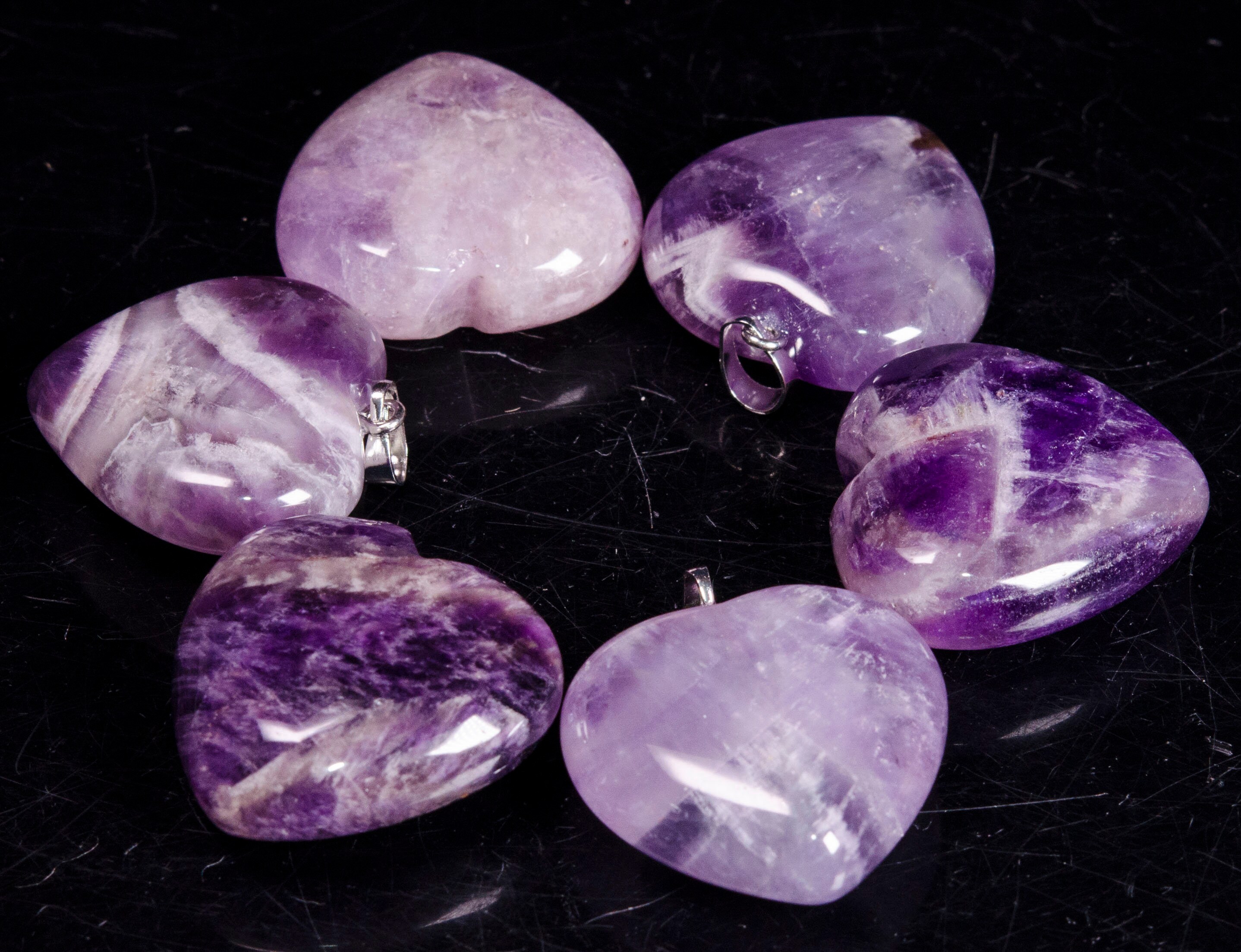 Natural Amethyst Heart/auralite 23 Heart/amethyst - Etsy