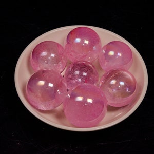 Pink Angel Aura Quartz Ball/aura Quartz Crystal Sphere/aura Quartz ...