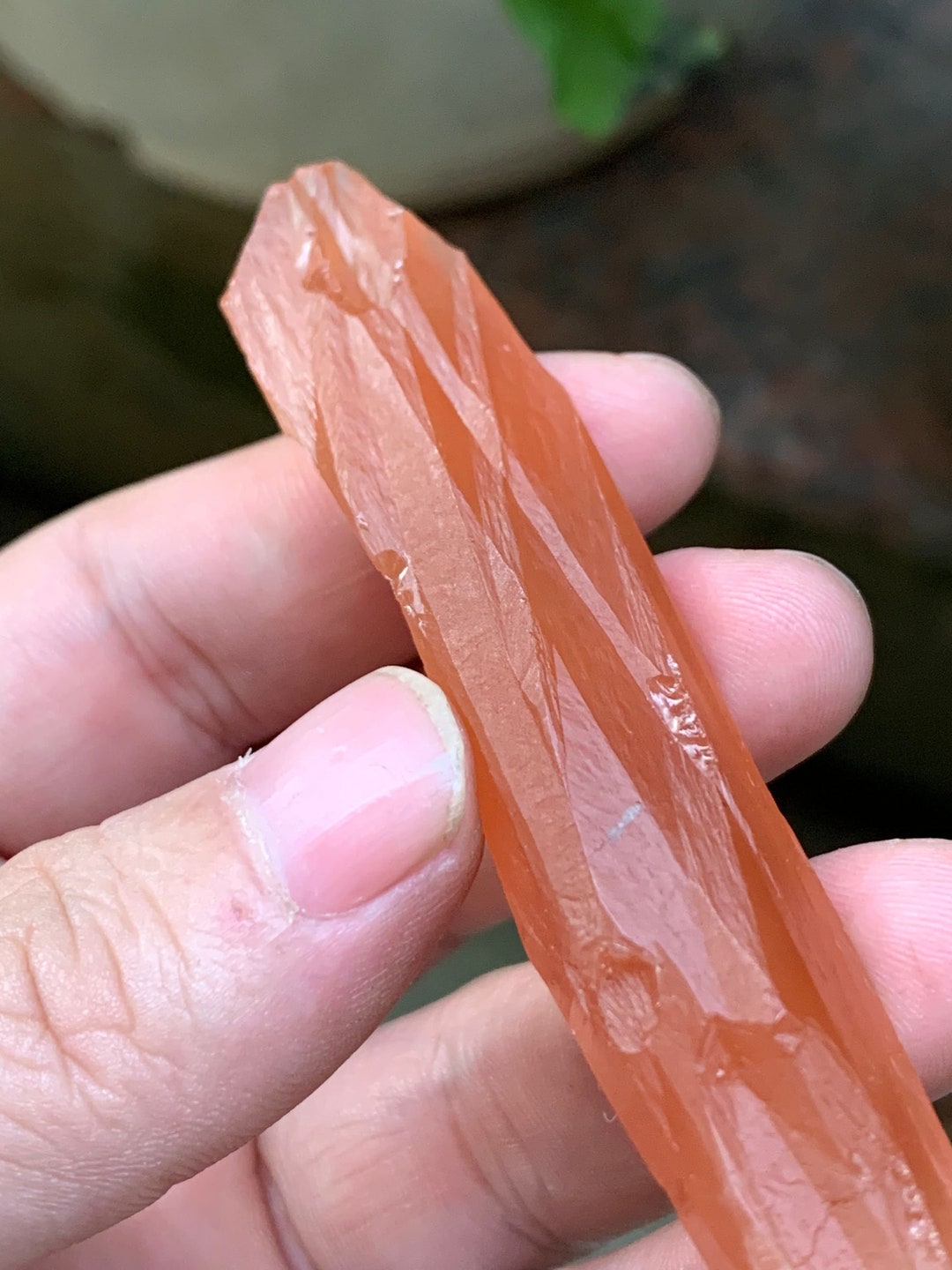27g Tangerine Amphibole Quartz/twisted Tangerine Key Crystal/tangerine ...