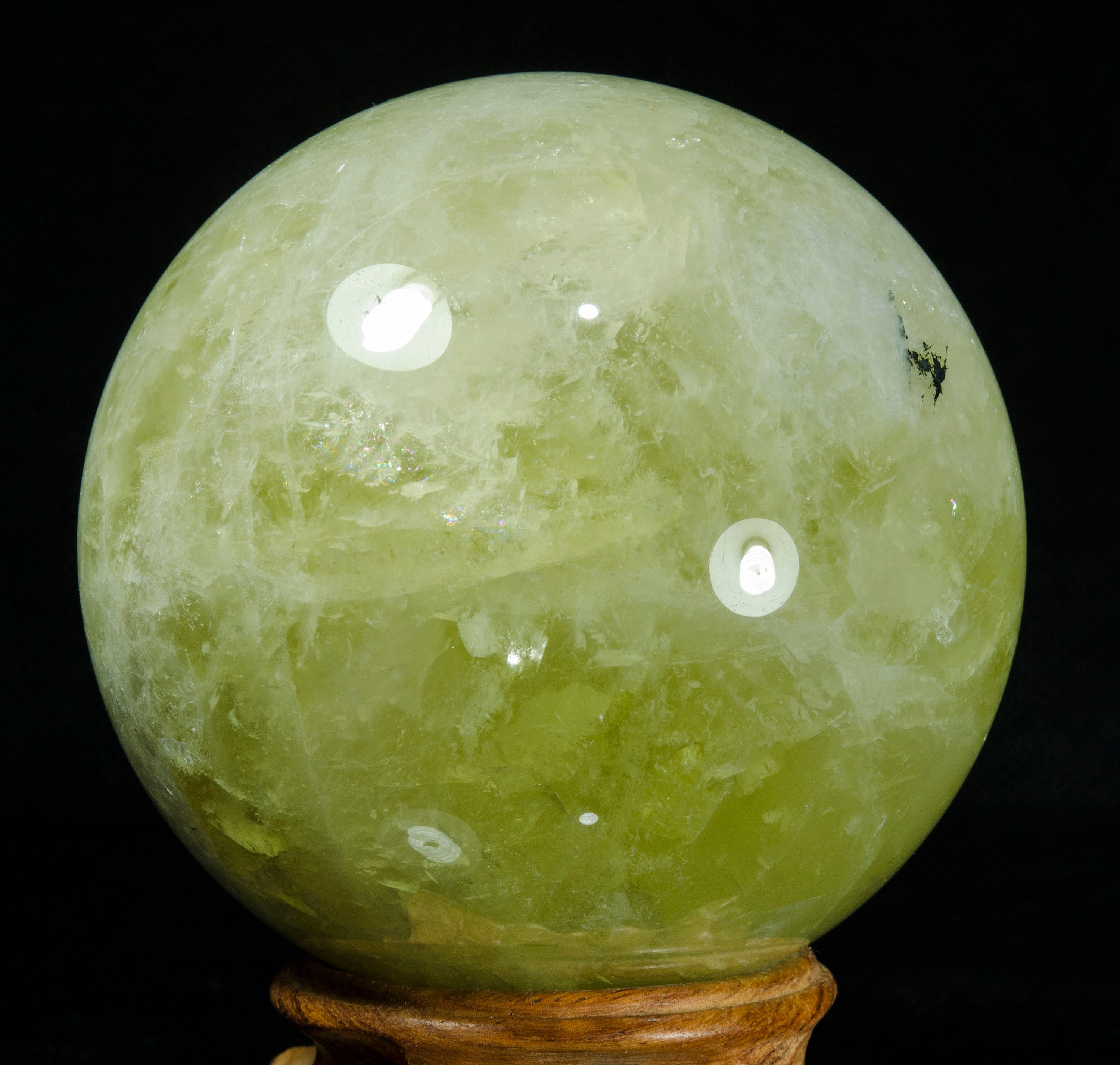 3.84"extra LARGE Natural Rainbow Citrine Sphere/yellow Quartz Ball ...