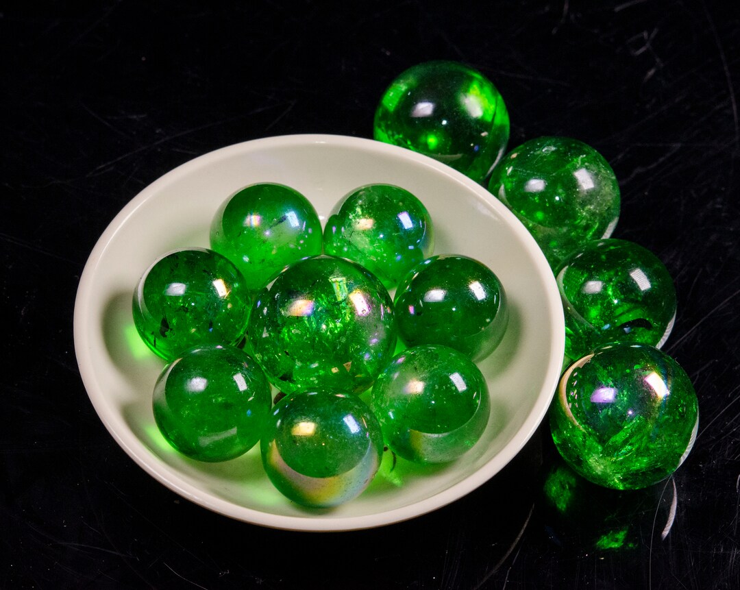 Green Angel Aura Quartz Ball/aura Quartz Crystal Sphere/aura ...