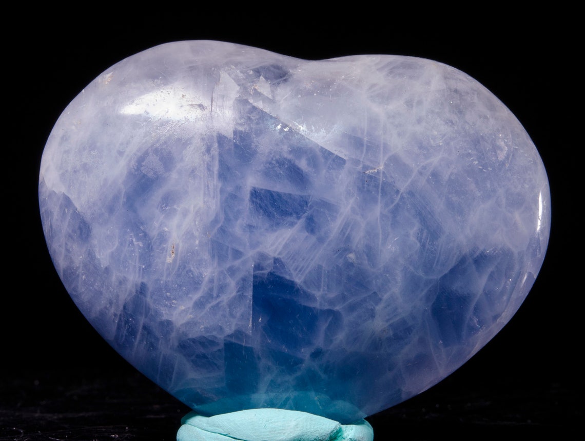 Best Natural Blue Celestite Heart/heart Shaped Blue | Etsy