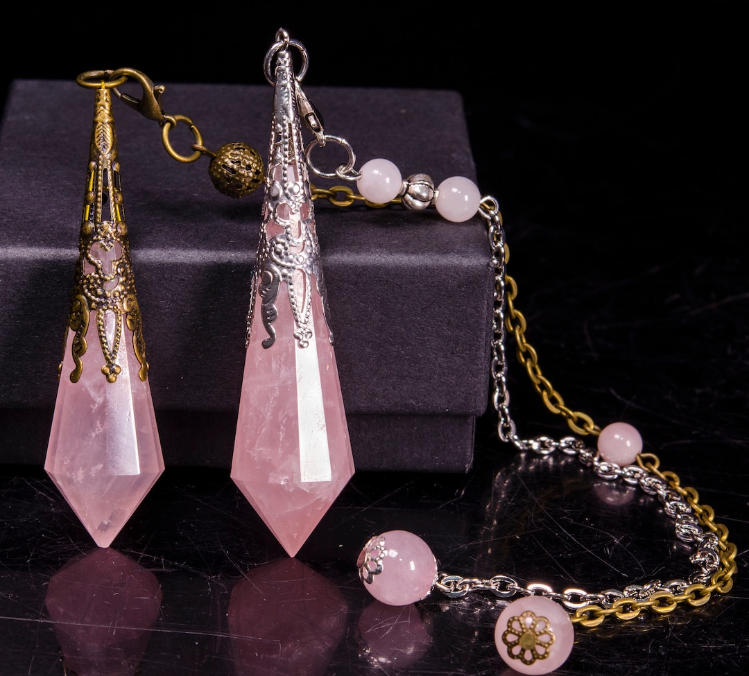 Clear Rose Pendulum/dowsing Tool for Chakra/reiki/balancing/meditation ...