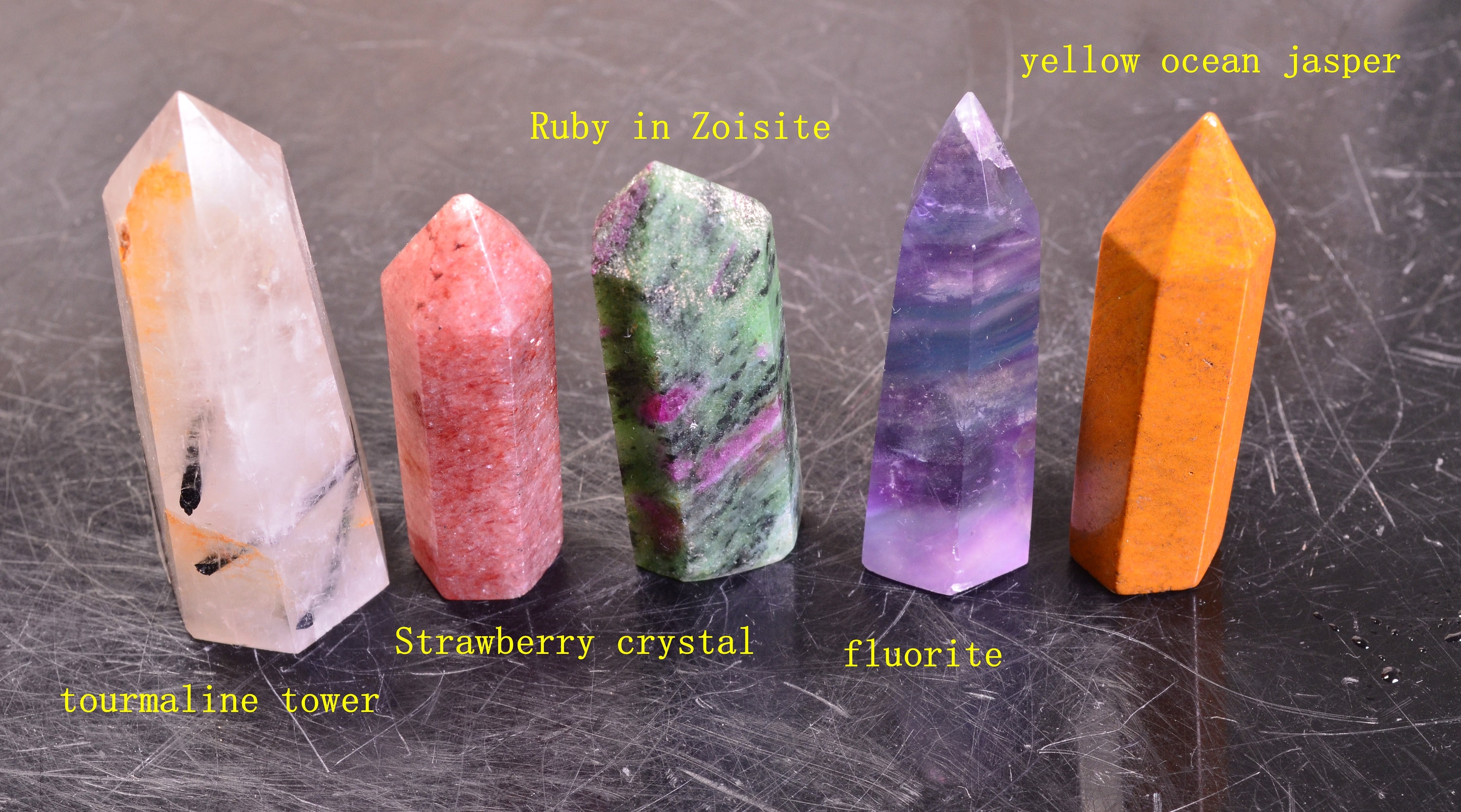 19pcs Natural Crystal Towers,random Ship,healing,rose Quartz,clear ...