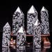 Snowflake Obsidian Quartz Point/obsidian Wand/shiny Polished Obsidian ...