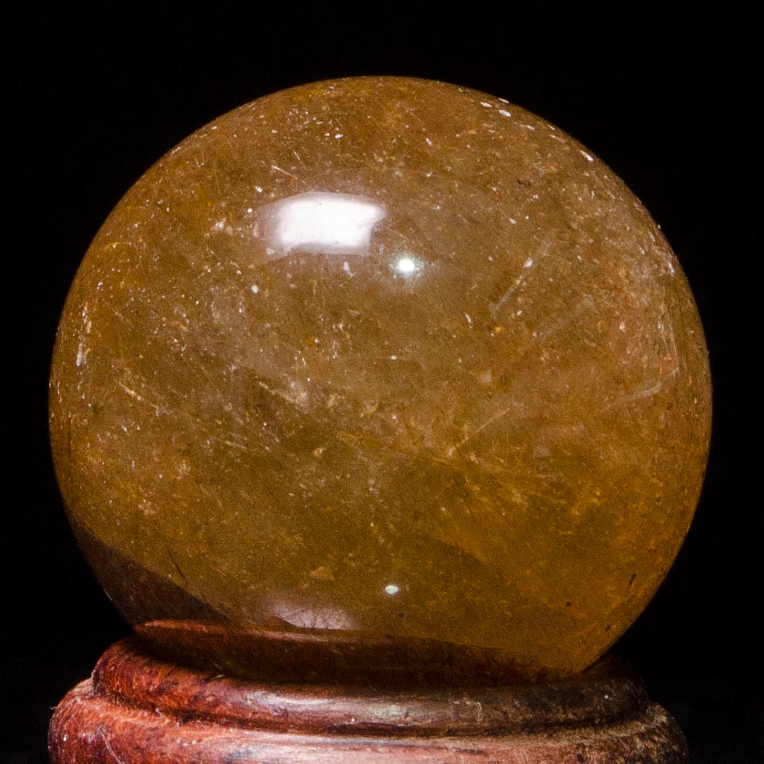 Silver Rutilated Quartz Ball/gold Rutilated Quartz Ball/lodalite Quartz ...