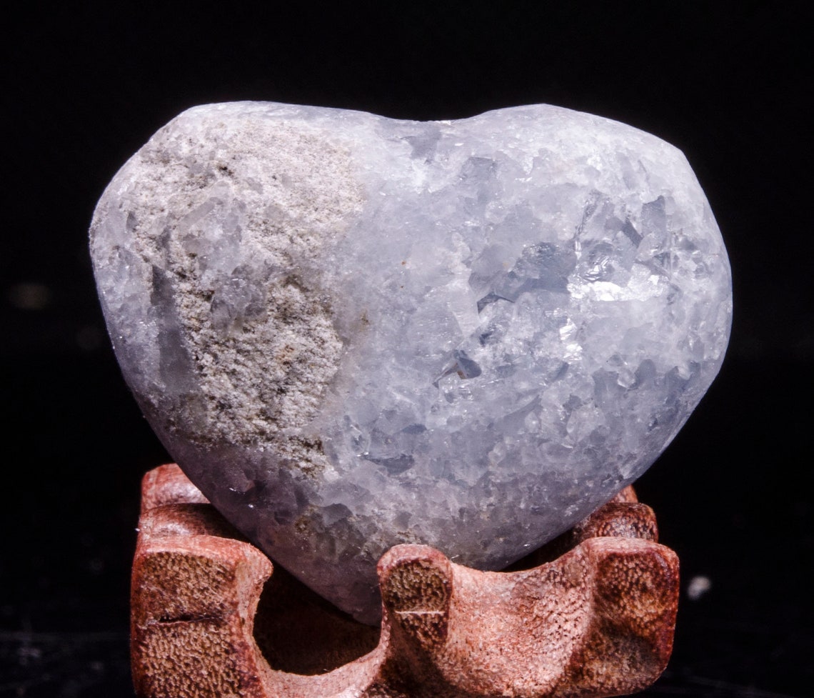 Blue Celestite Heart Geode/ Blue Geode Cluster/celestite - Etsy