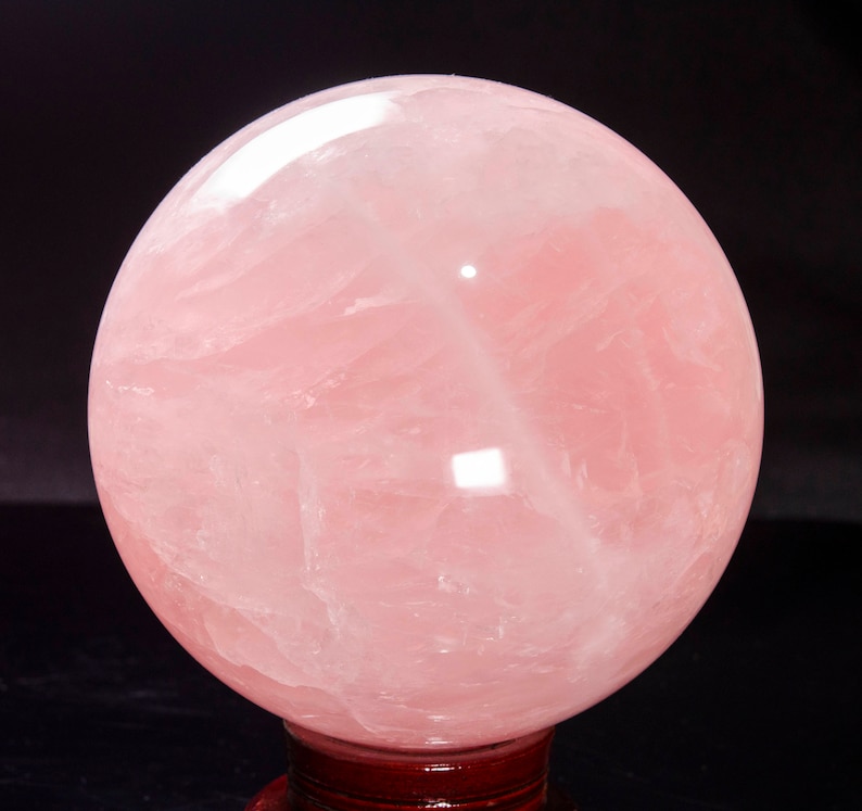 6.8extra Large Rose Quartz Crystal Sphere/pink Rose - Etsy