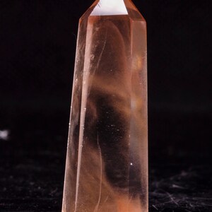 Natural Clear Quartz Tower With Red Angel Feathers Included/red ...