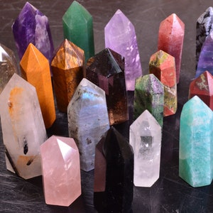 19pcs Natural Crystal Towers,random Ship,healing,rose Quartz,clear ...