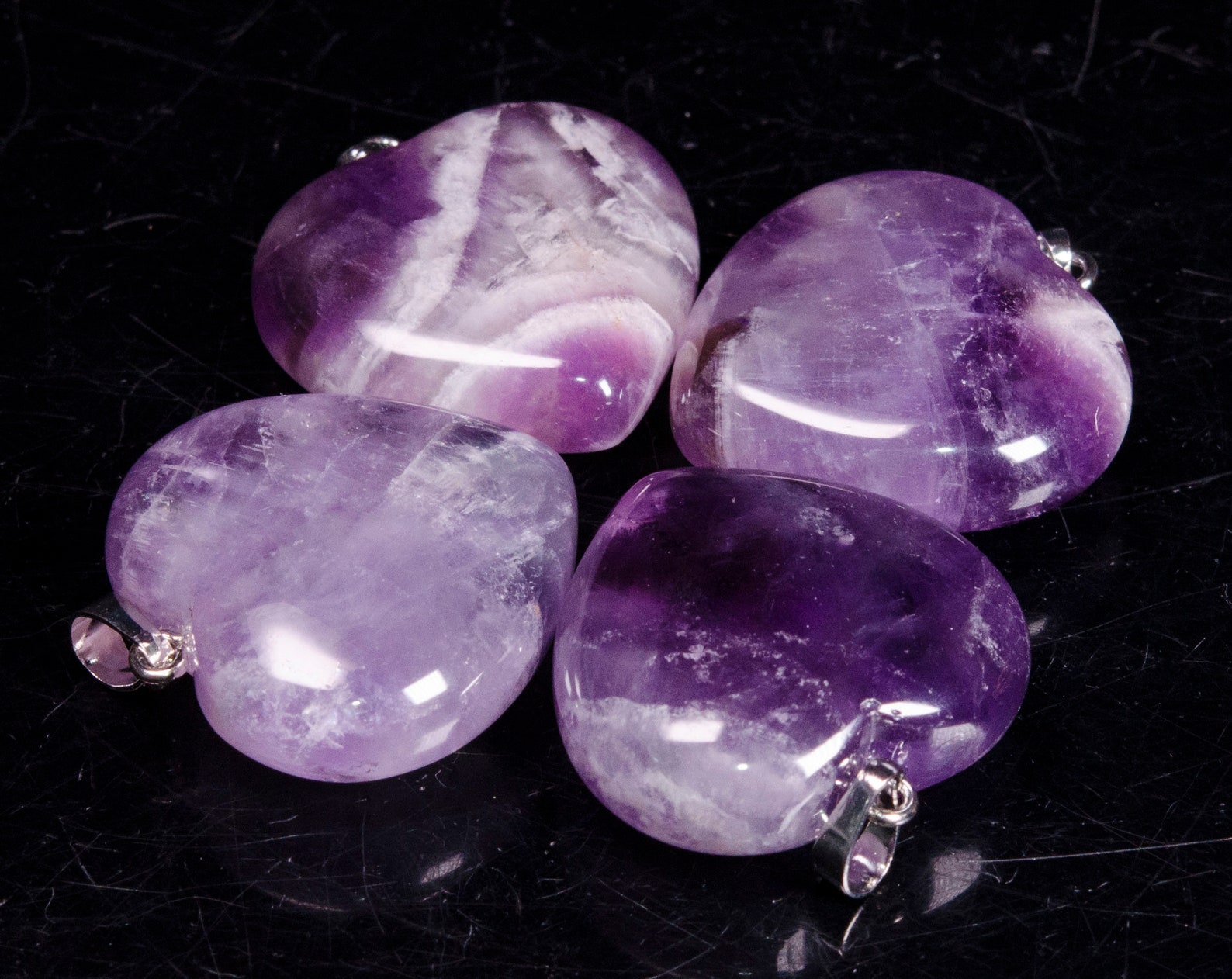 Natural Amethyst Heart/auralite 23 Heart/amethyst - Etsy
