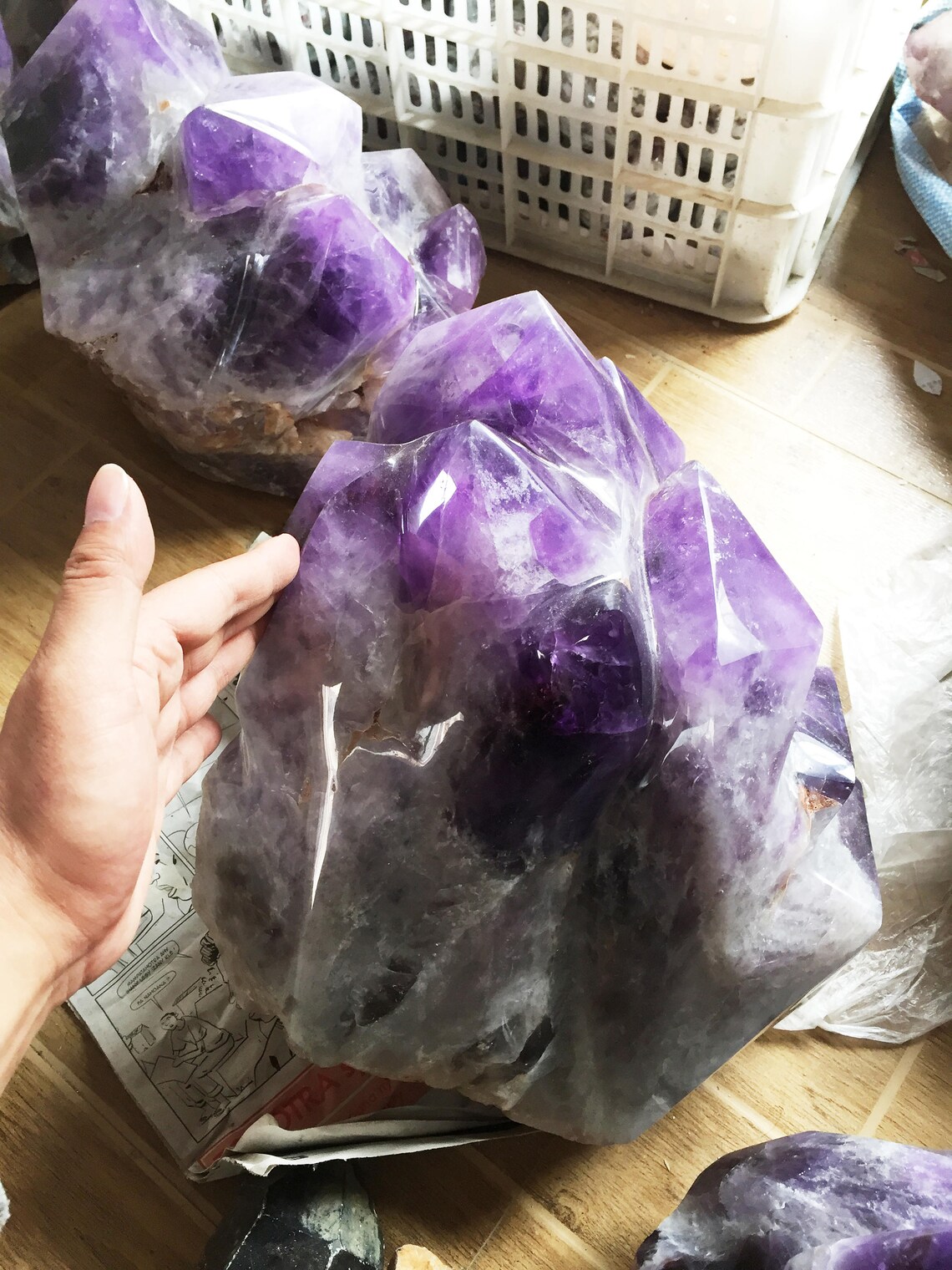 Extra Large Large Natural Amethyst Point/amethyst/amethyst - Etsy