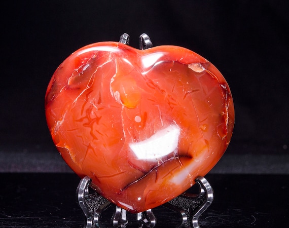 Best Large Heart Shaped Orange/Red Agate Crystal /Agate Gem | Etsy