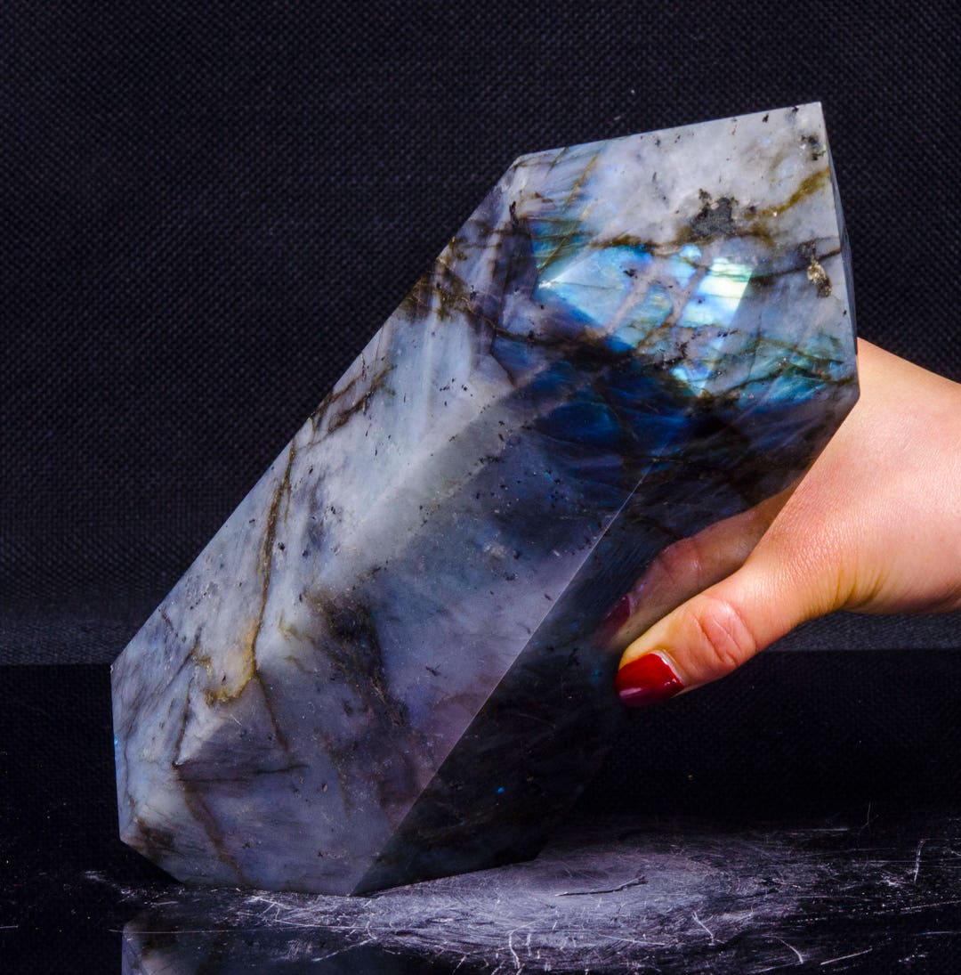 Extra Large Labradorite Point/shiny Polished Labradorite Tower/jewelry ...
