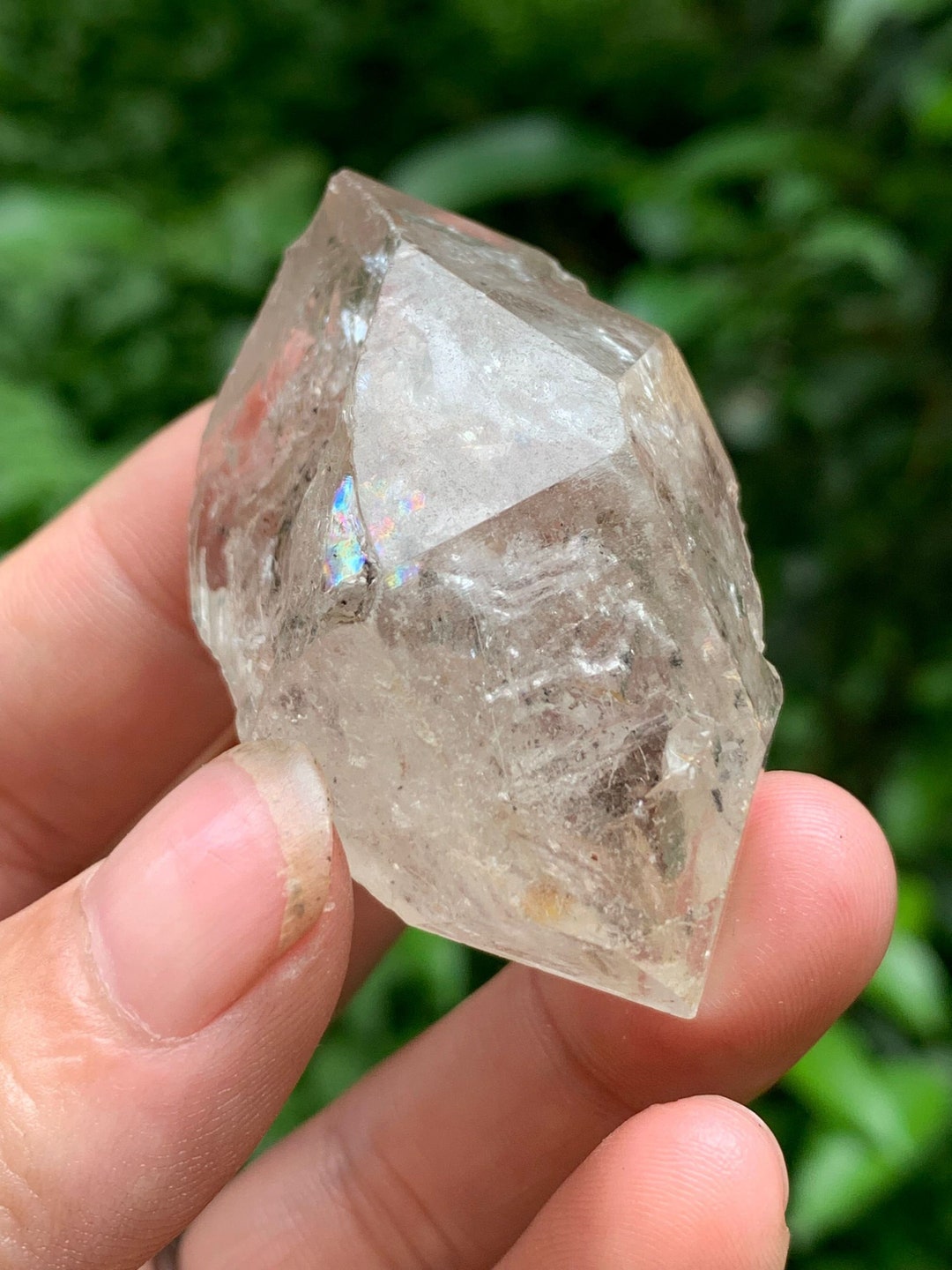 44g Natural Clear Double Terminated Castle Skeleton Quartz Crystal ...