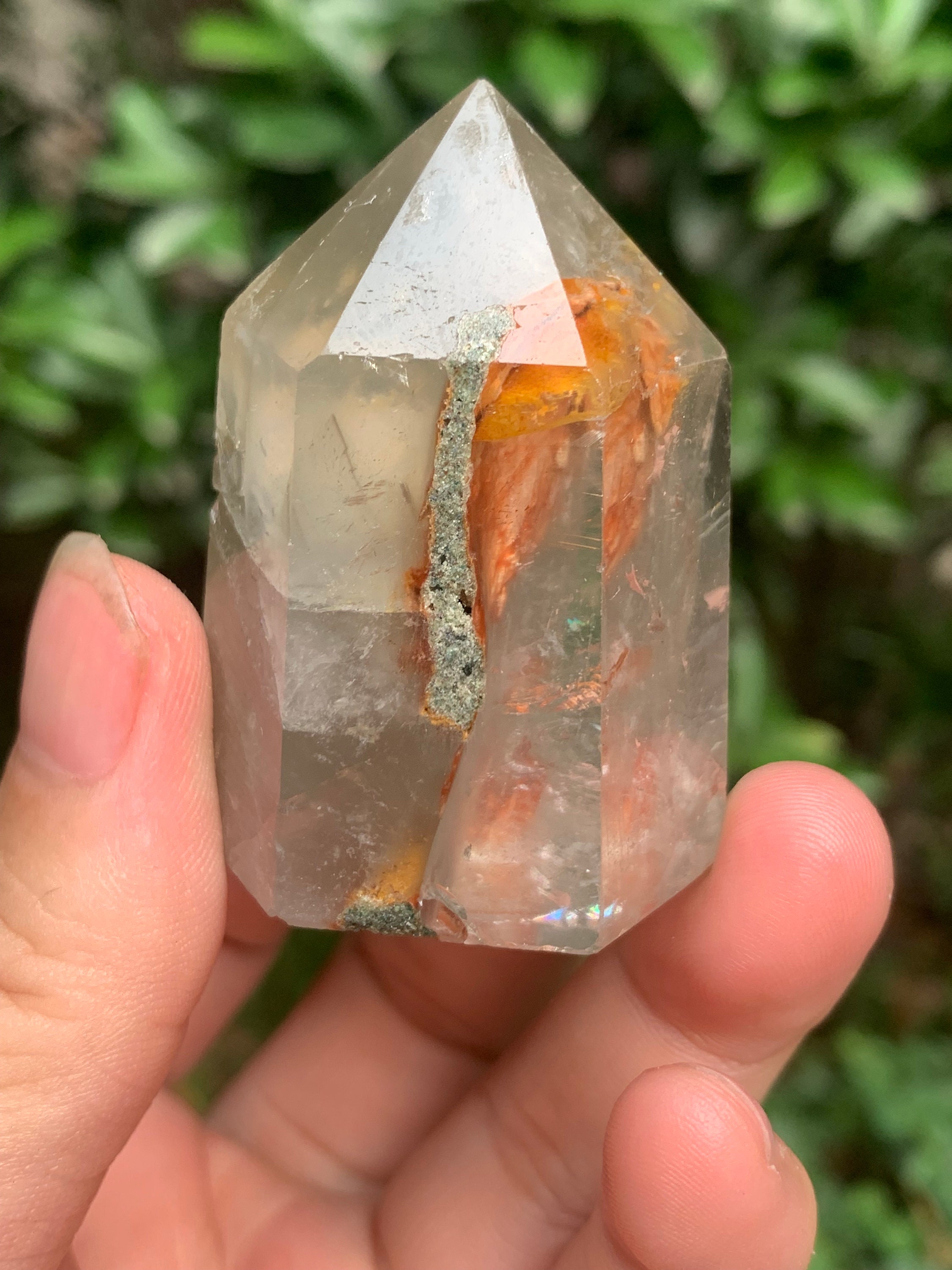 Natural Copper Red Phantom Quartz/healer Garden Crystal/copper Color ...