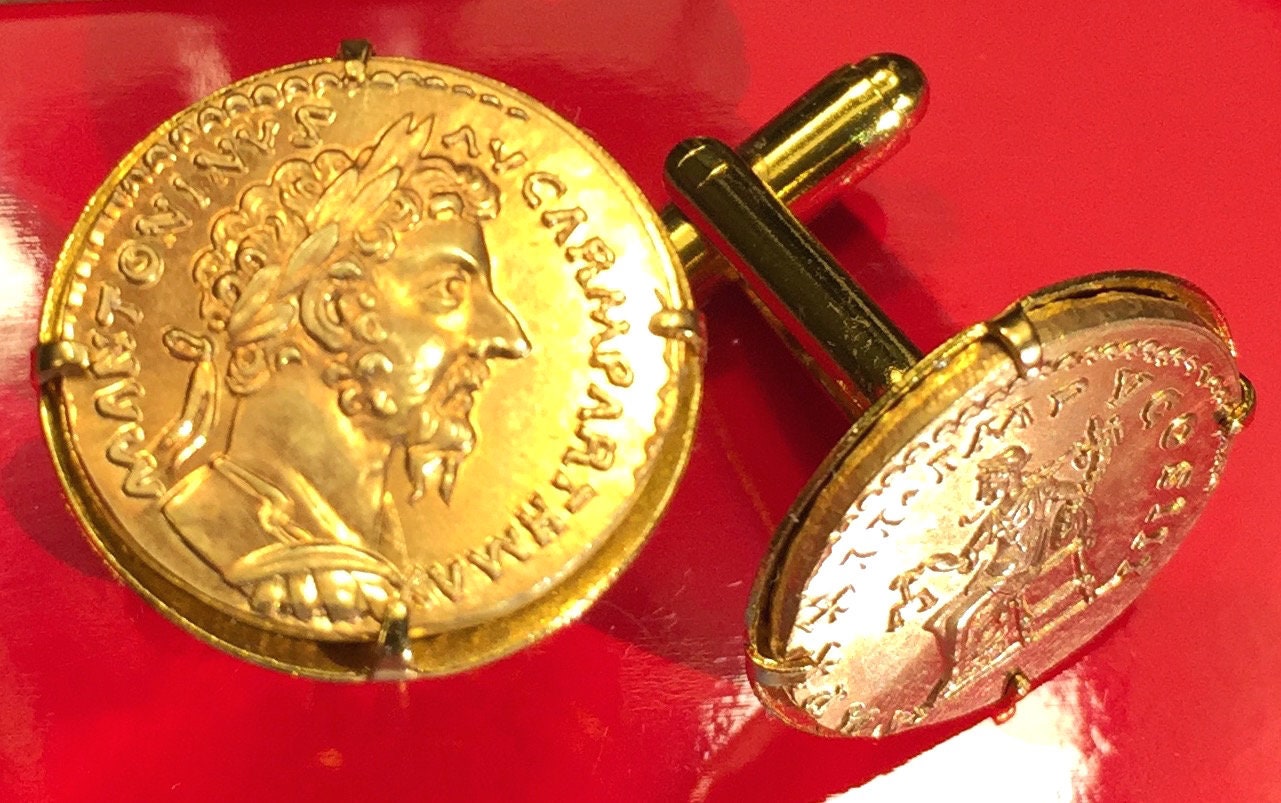 Ancient Roman Marcus Aurelius Aureus 168 AD Rome Gold Plated Coin ...