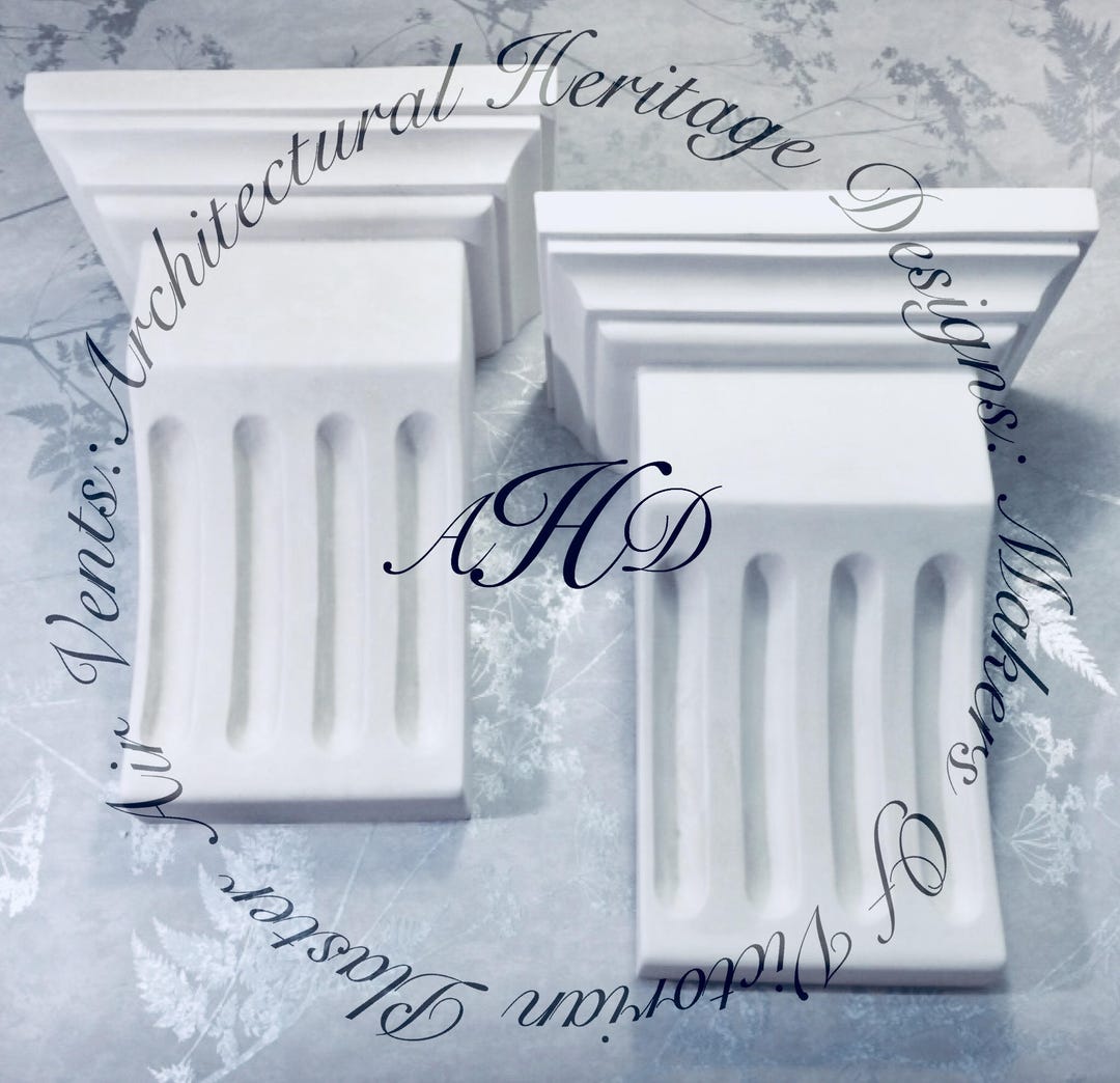 2 X Decorative Handmade Victorian Fluted Plaster Corbels - Etsy UK
