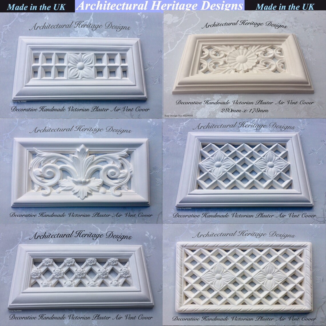 Decorative Handmade Victorian Plaster Air Vent Cover - Etsy UK