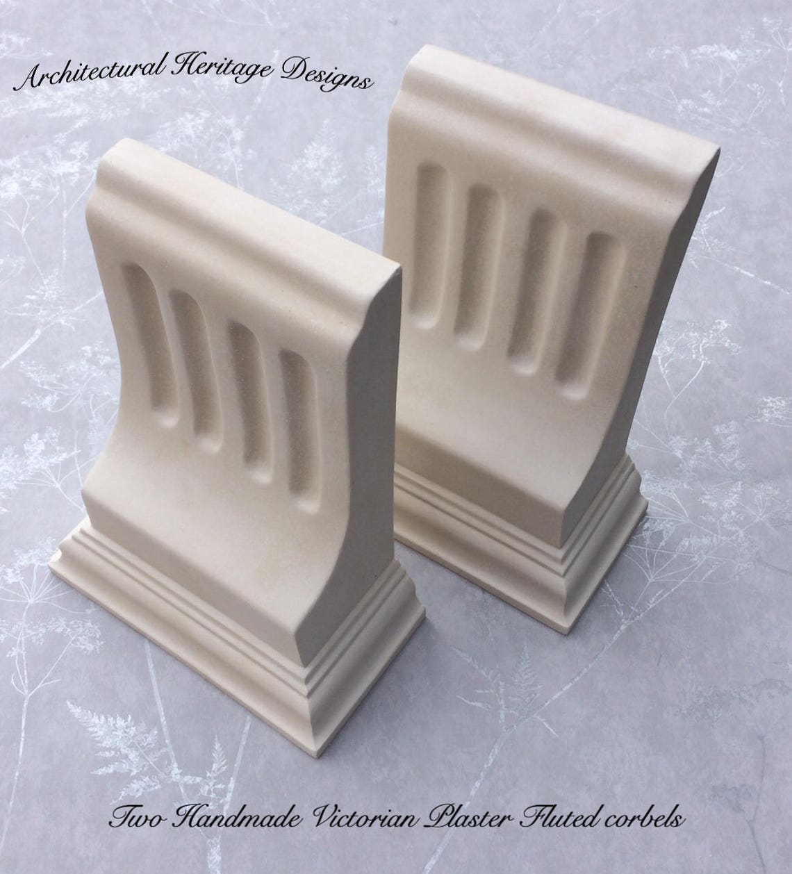 Two Small Handmade Victorian Plaster Fluted Corbels H165mm X | Etsy UK