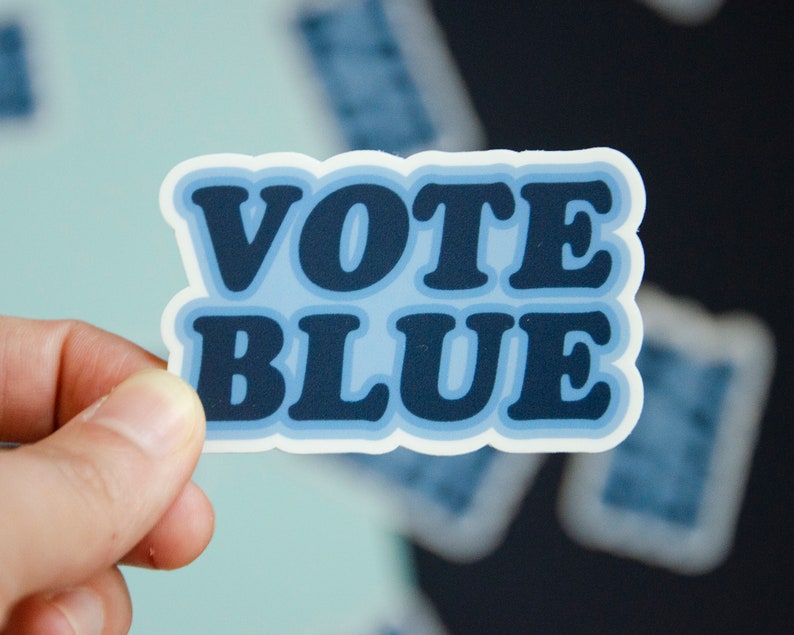 Vote Blue Sticker Laptop Sticker Water Bottle Sticker | Etsy