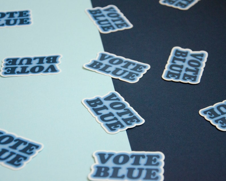 Vote Blue Sticker Laptop Sticker Water Bottle Sticker | Etsy