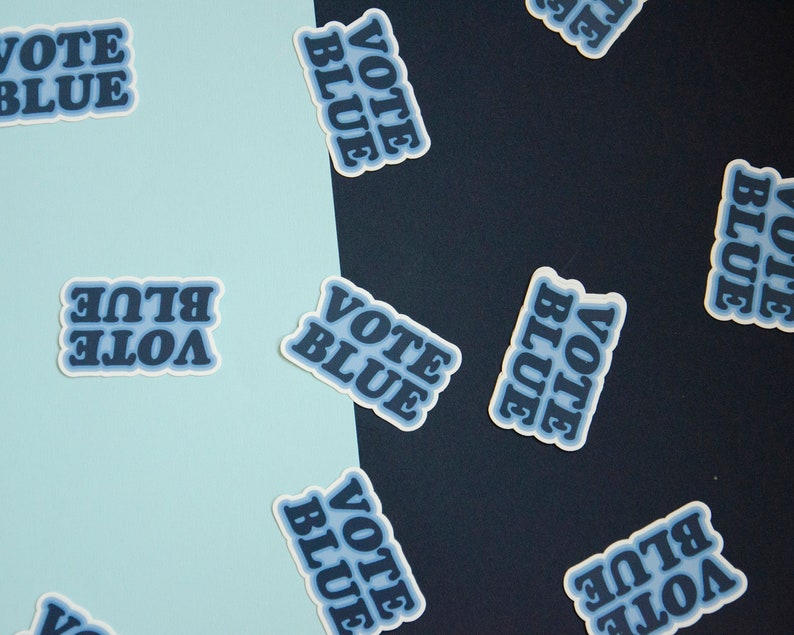 Vote Blue Sticker Laptop Sticker Water Bottle Sticker | Etsy