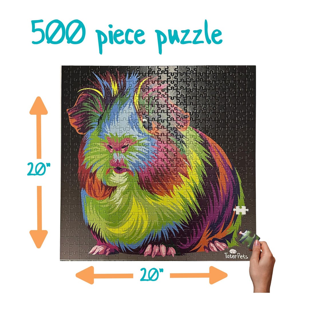 Guinea Pig Puzzle – Colorful Animal Jigsaw - 500 Pieces - 20x20 Inches ...